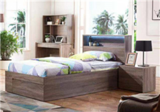 Adela Bed King Single Mocha Oak - Windmill Kids Furniture