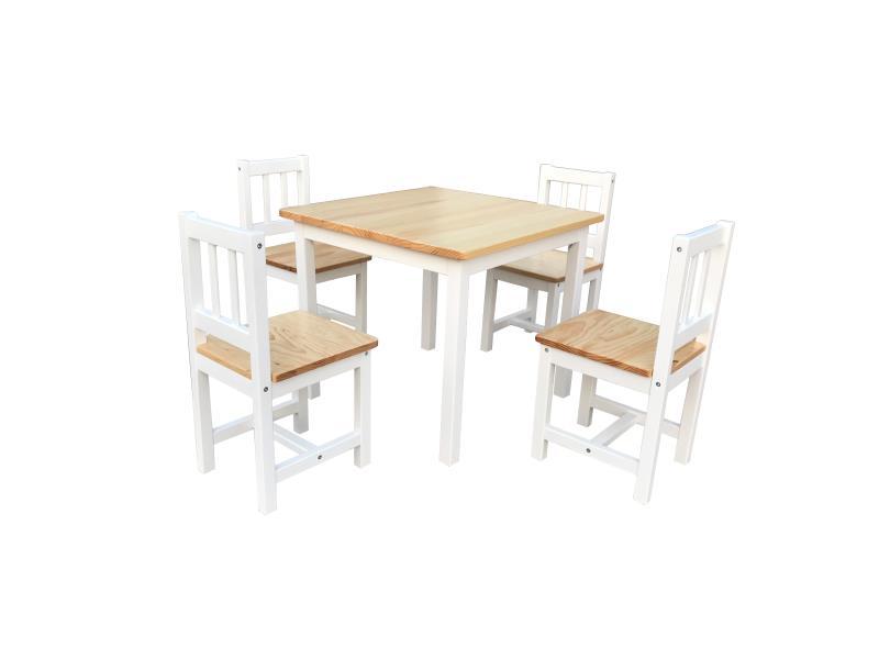 Cubby Wooden Table and 4 Chairs - Windmill Kids Furniture